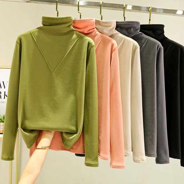 inner neck baju perempuan style Baju dalam leher tinggi baldu boleh ...
