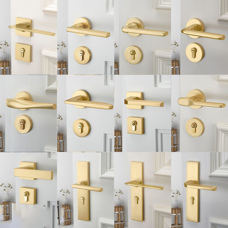 Golden Door Lock Indoor Household Door Lock Magnetic Silent Wooden Door ...