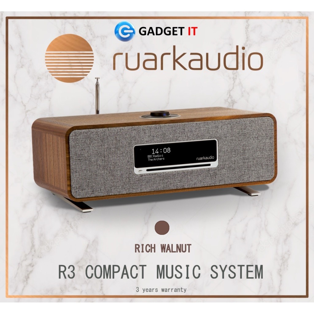FREE SHIPPING RUARKAUDIO R3 COMPACT MUSIC SYSTEM, MULTI FORMAT CD ...