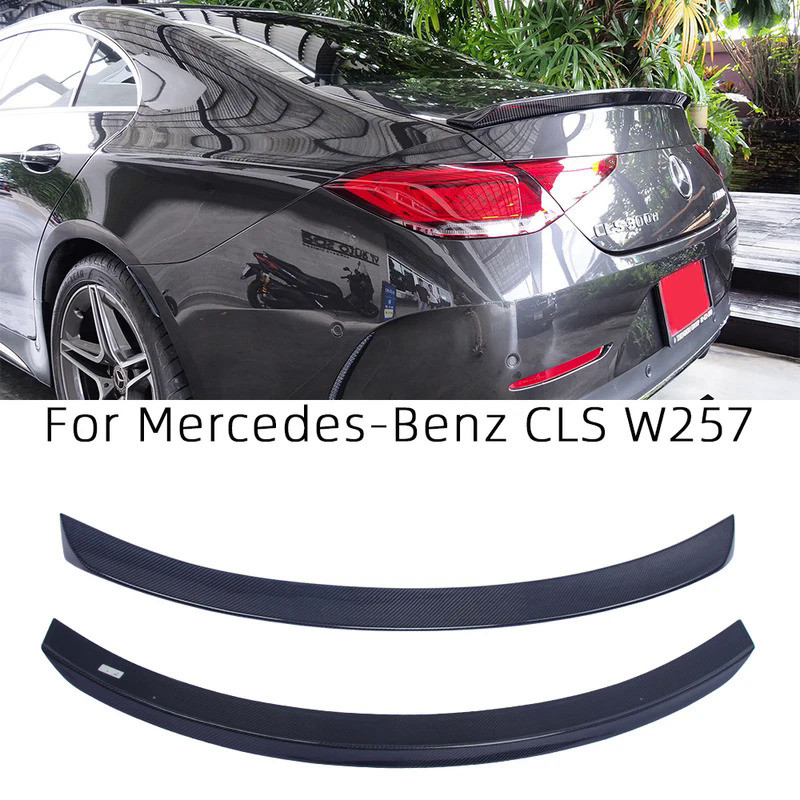 For Mercedes-Benz CLS C257 W257 V Style Carbon Fiber Rear Spoiler Trunk ...