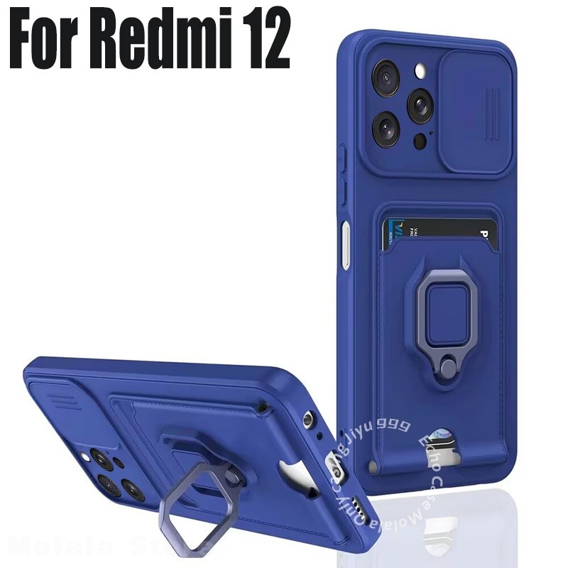 Phone Case For Xiaomi Redmi 12 4G A2+ 12C 10C 9T 9C 10A Card Slot ...
