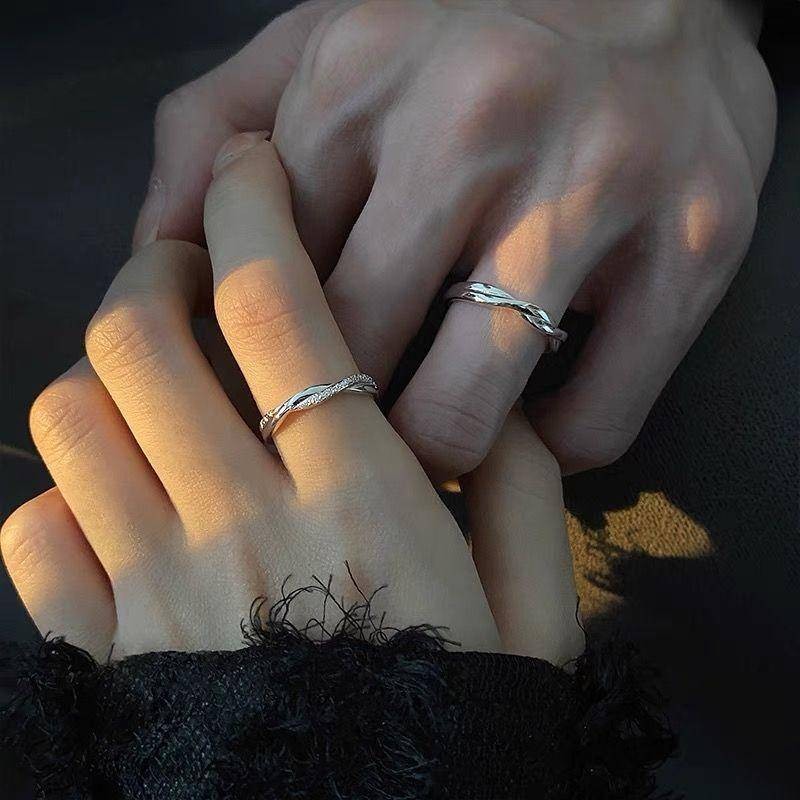 [Instant Delivery] Ring Couple Couple Long Distance Love Pair Ring ...
