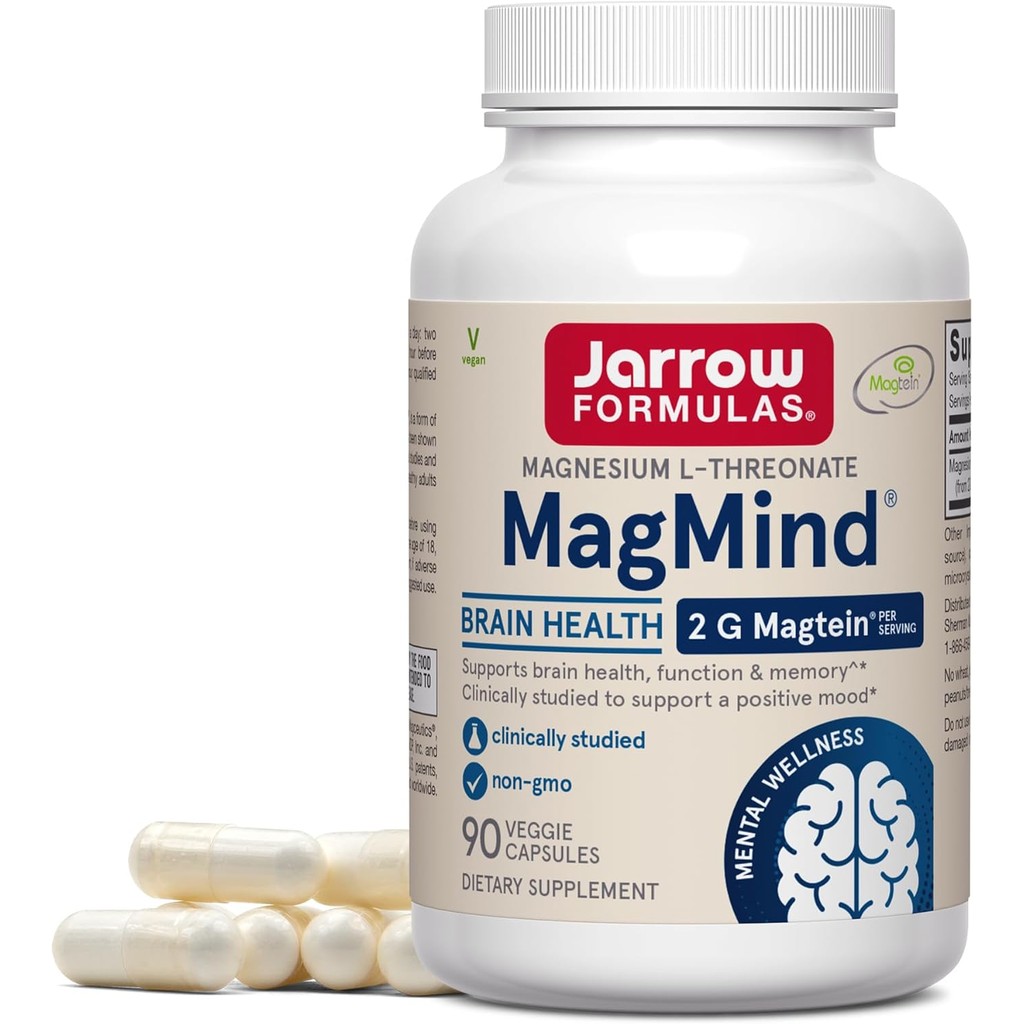Jarrow Formulas Magnesium L-Threonate, MagMind Magtein Brain ...