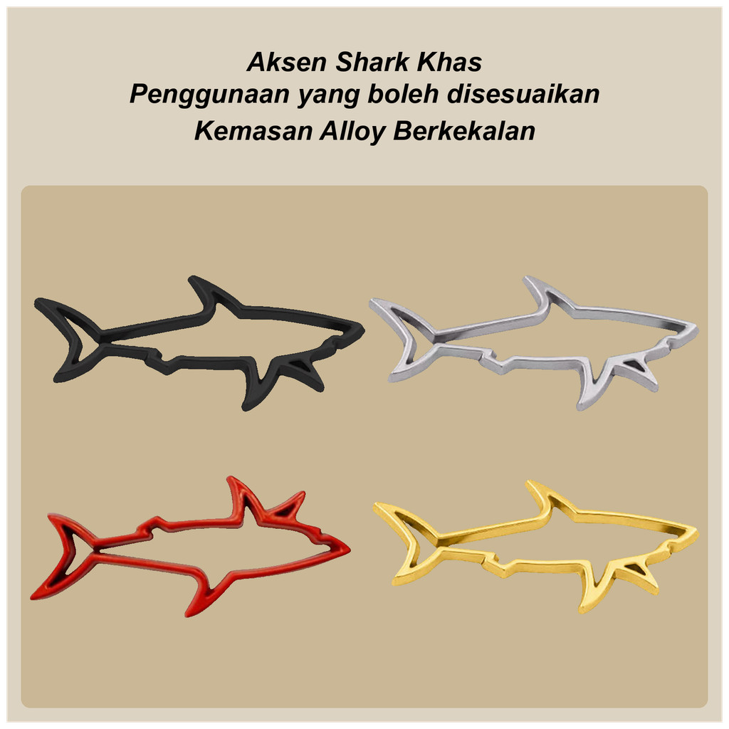 Car Emblems and Badges Shark Car Stickers and Decals Weatherproof ...