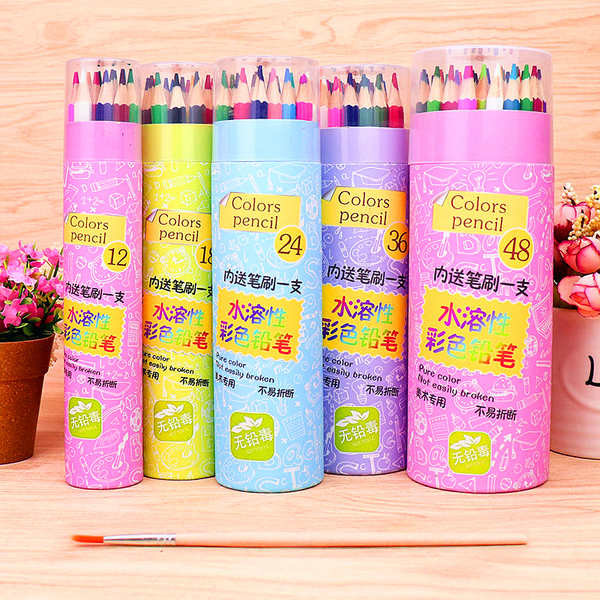 barang sekolah colour pencil Pensil warna, warna larut air, cat plumbum ...