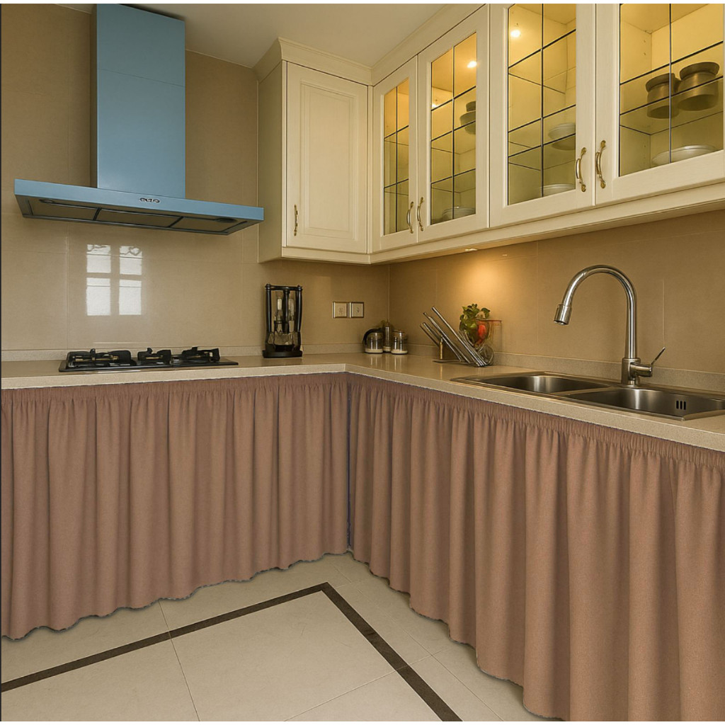 BESTPICK KATRINA Sink Curtain/Makapal na Kurtina pang-Lababo 32x58 ...
