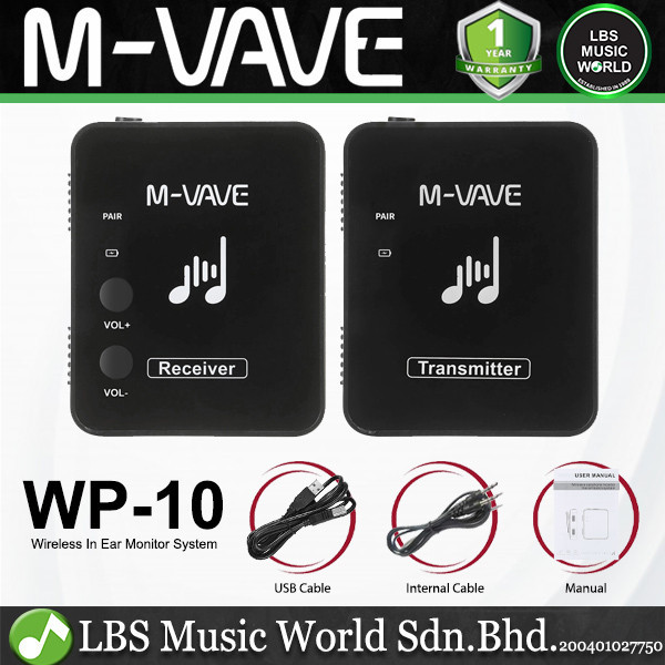 M-VAVE WP-10 Air Bridge Compact Wireless In Ear Monitor System for Live ...