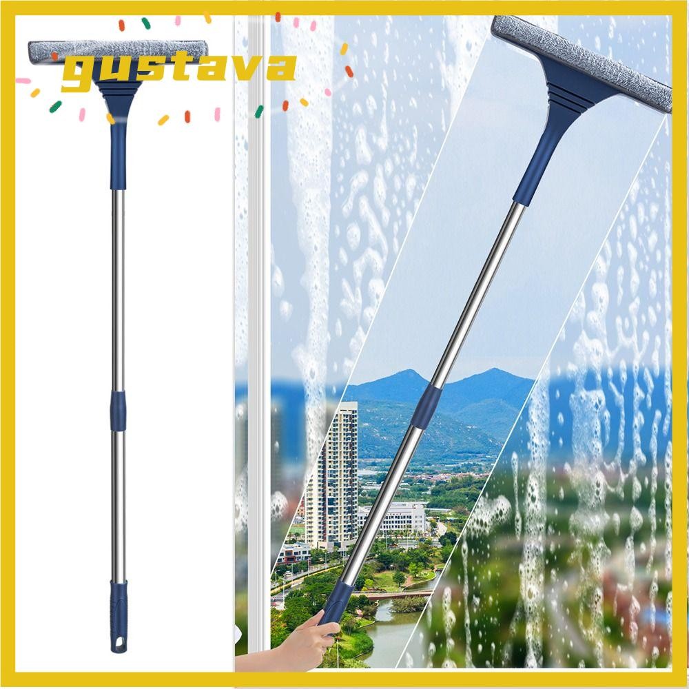 GUSTAVA Window Squeegee, Wiper 2 in 1 Window Cleaner, Long Handle ...