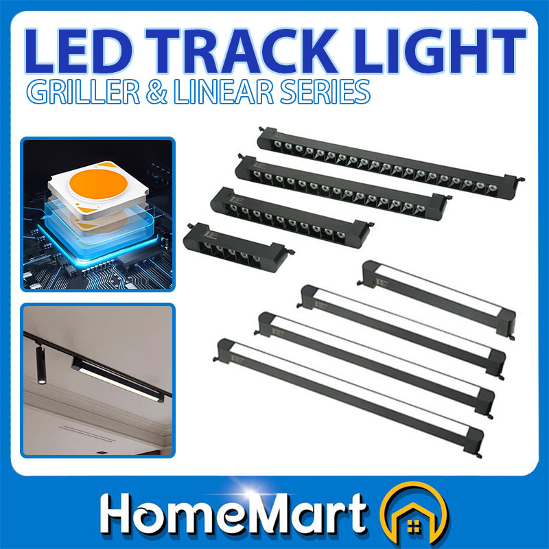 Linear Grille 24/36W Track Light Black White Lampu Track Lights House ...