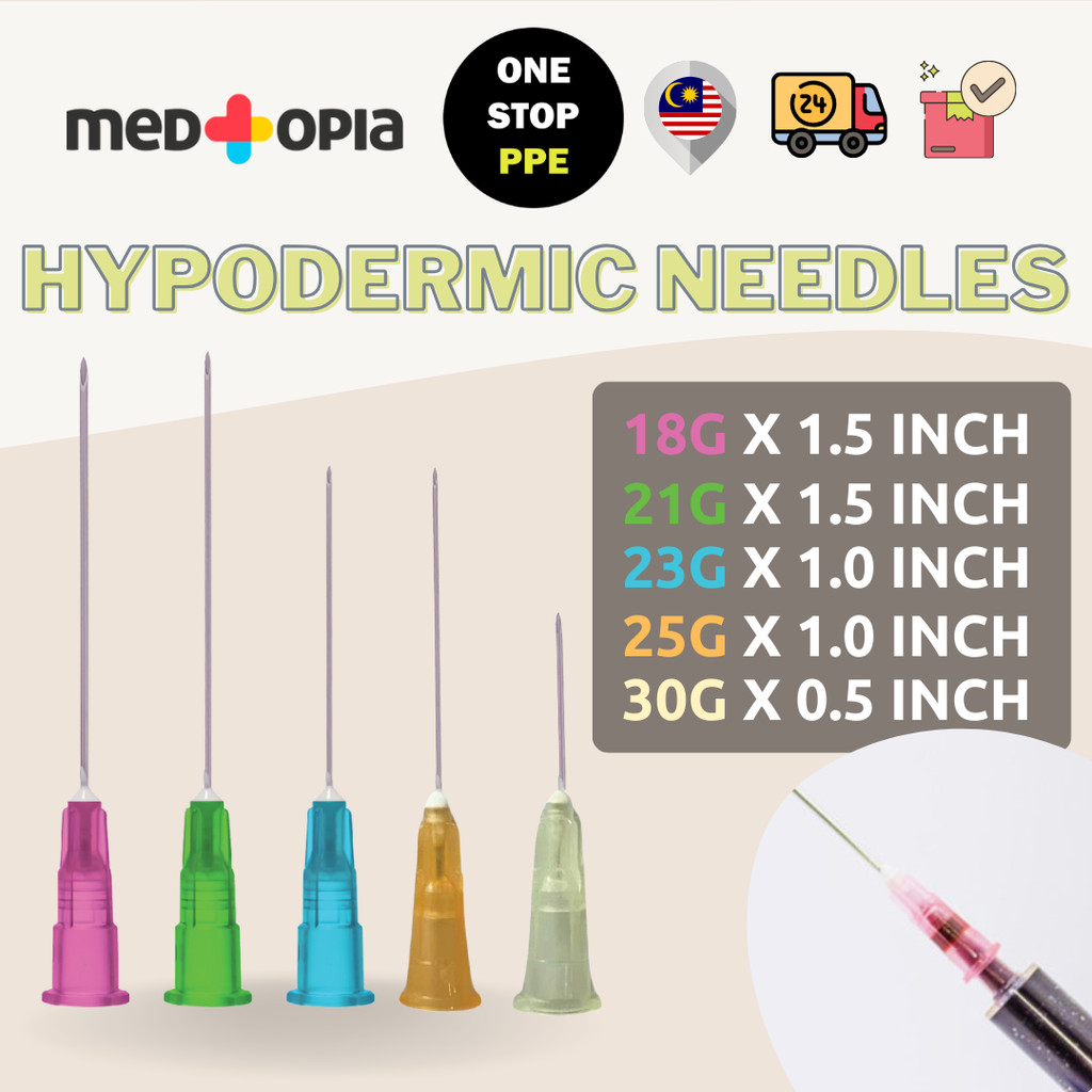 Disposable Hypodermic Needle Jarum Picagari Needle Syringe 18G | 21G ...