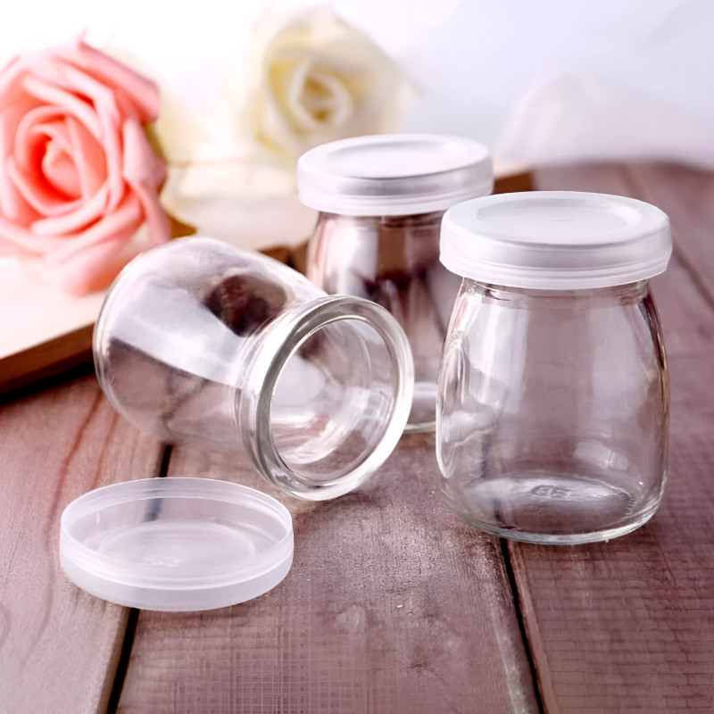 100ml 150ml 200ml Pudding Yogurt Glass Bottle Container Airtight ...