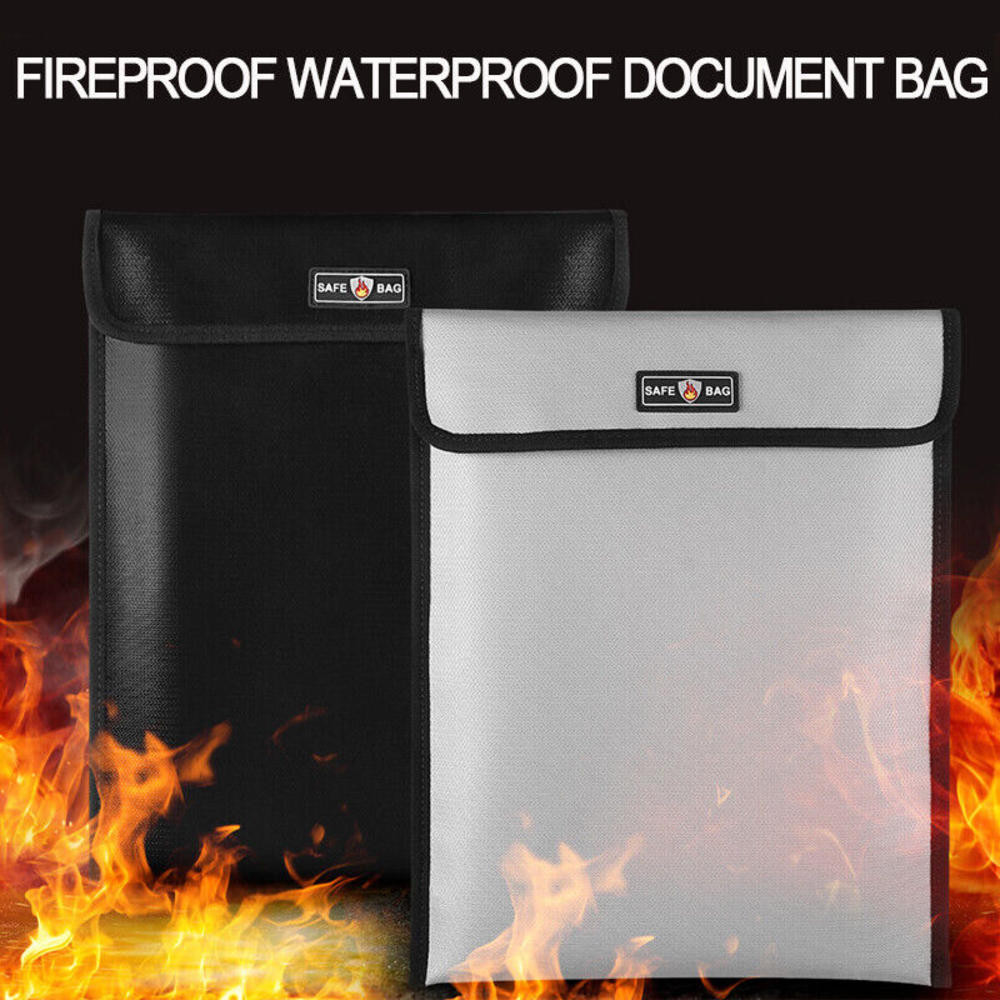A4 Fireproof Waterproof Document Bag, Fireproof Money Bag For Cash With ...