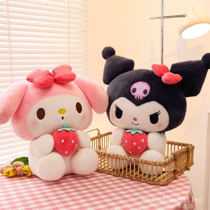 New Sanrio Strawberry Kuromi Plush Toy Doll Strawberry Melody Doll ...