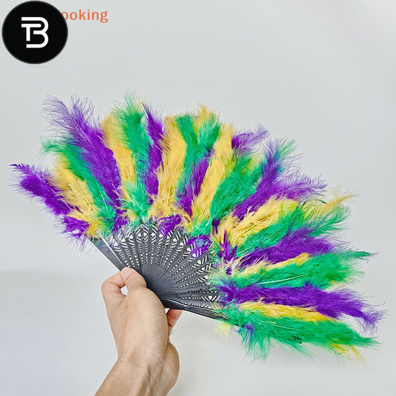 TB Folding Fan Soft Fluffy Lady Burlesque Wedding Hand Fancy Dress ...