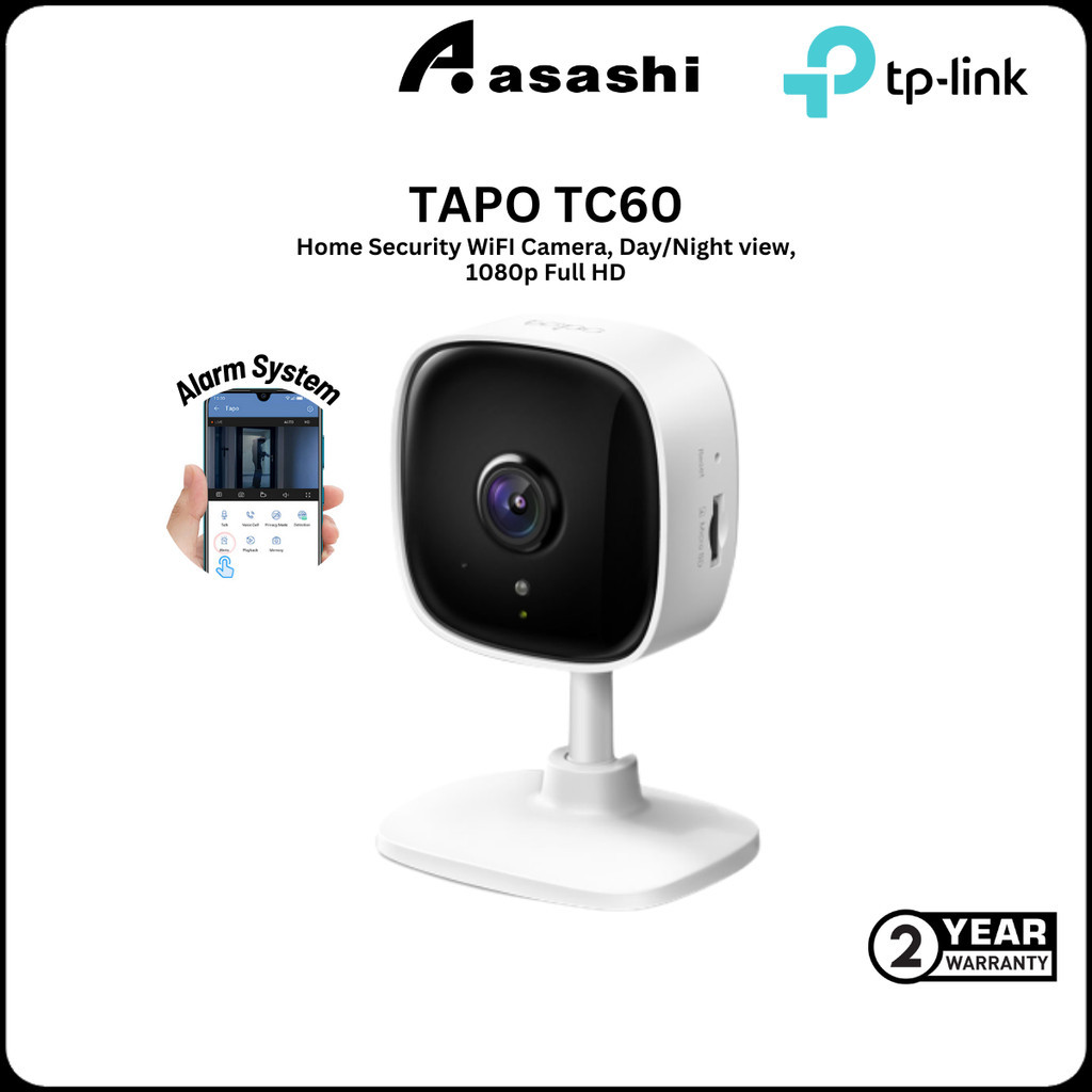 TP-Link Tapo TC60 Home Security WiFI Camera, Day/Night view, 1080p Full ...
