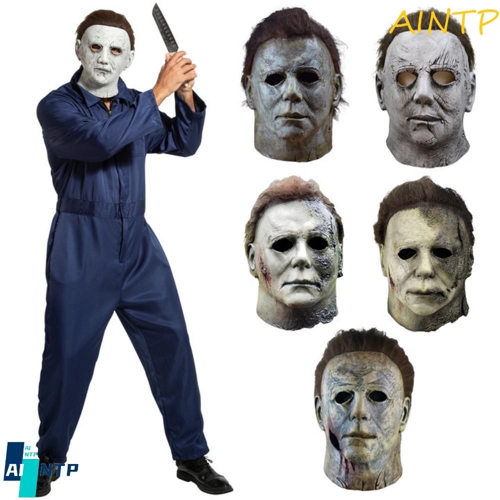 AINTP Michael Myers Mask, Horror Realistic Killer Mask, Costume Mask ...