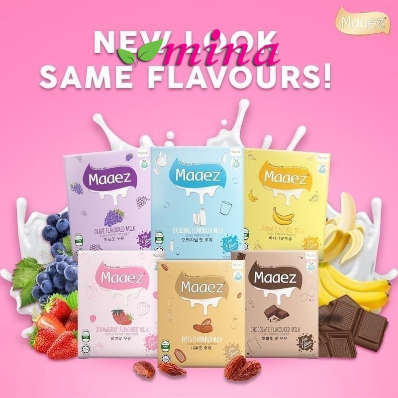 MAAEZ Susu 15s Original Asli Coklat Strawberry Vanilla Chocolate Kurma ...