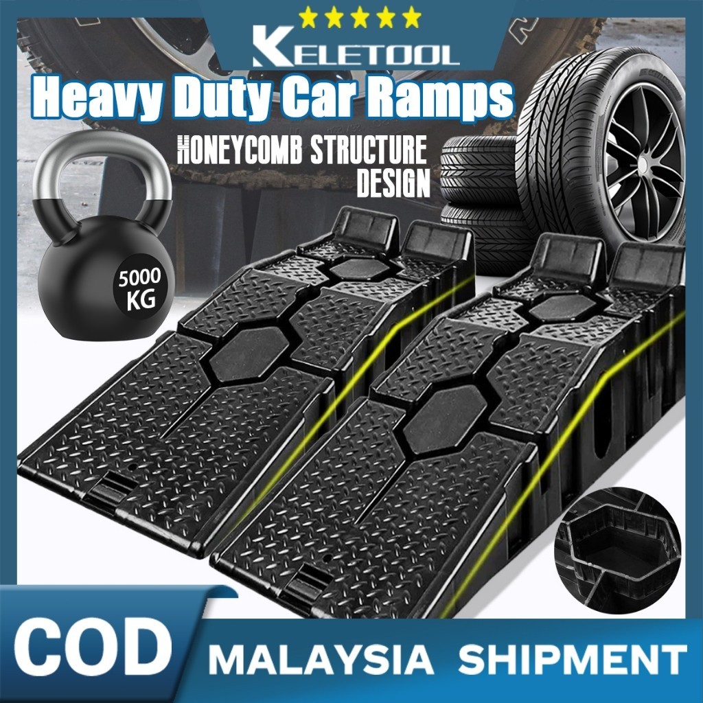 Car Ramps Heavy Duty Plastic Car Ramp Jack Stand Kereta Car Vehicle ...
