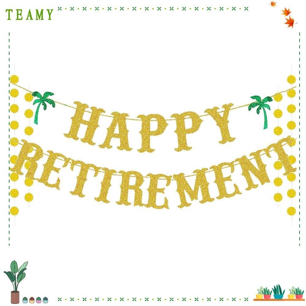 TEAMY Retirement Party, Paper Beach Theme, Party Decorations Happy ...