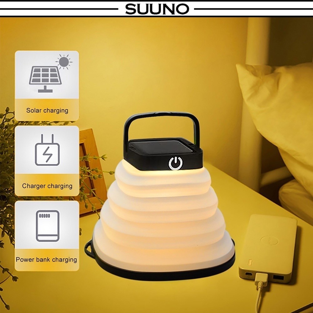 Light Collapsible Solar Powered Light Lantern Solar/USB Recharge LED ...