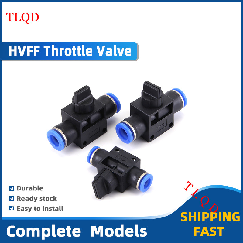 PU OD 6mm 8mm 10mm 12mm Air Pneumatic Hose Tube Hand Valve Valves 2 Way Flow Limiting Speed ...