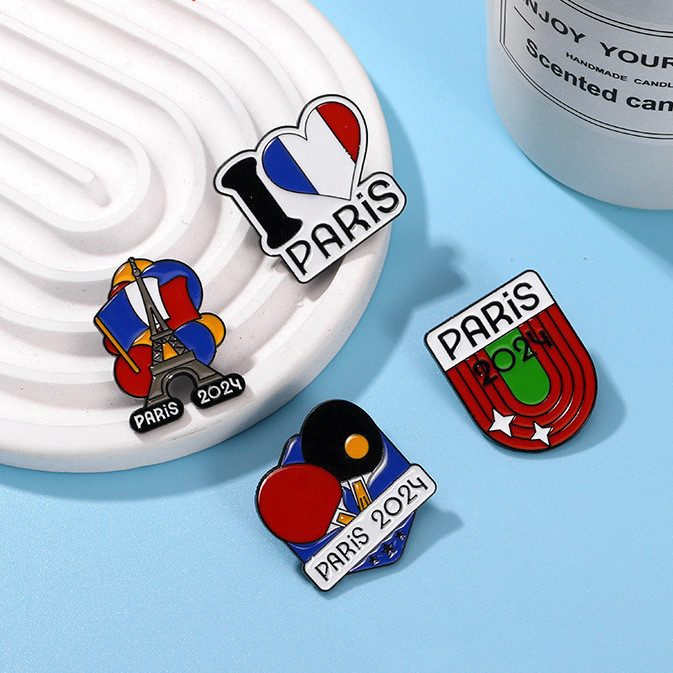 2024 Paris Olympics Commemorative Badge Olympic Meeting Brooch Table ...