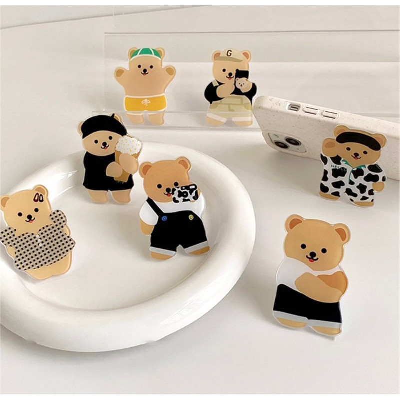 Bear COLLECTIONS POPS / TEDDY BEAR ACRYLIC GRIPTOK / CUTE BEAR MOTIF ...