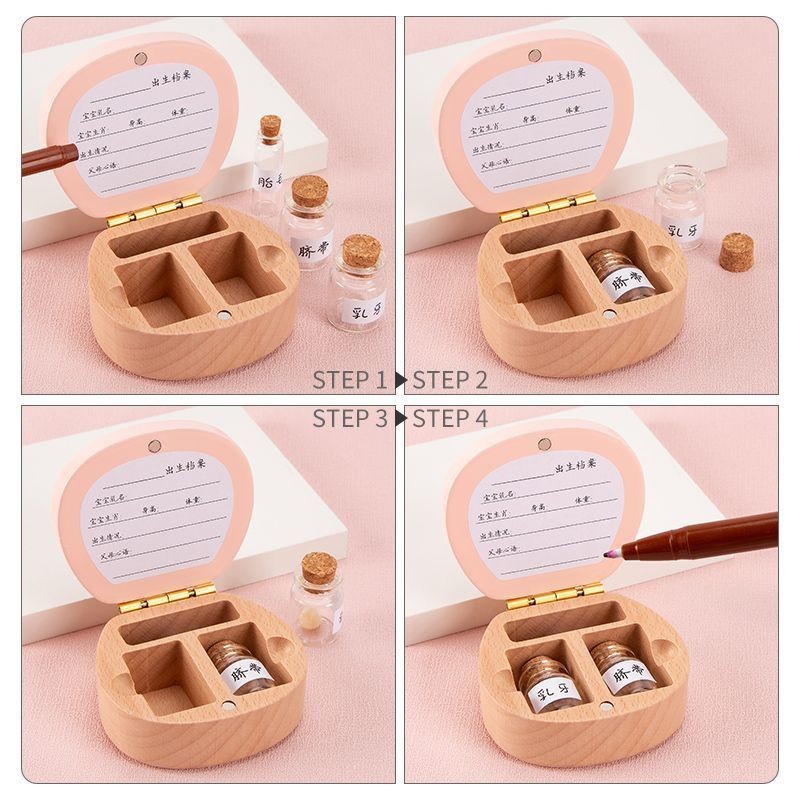 Newborn Baby Umbilical Cord Commemorative Collection Box Fetal Hair ...