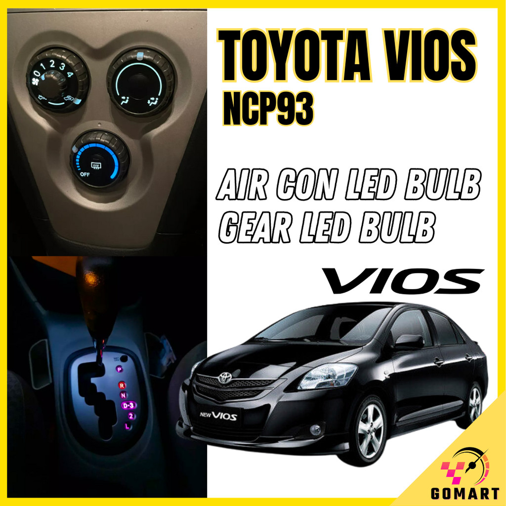 TOYOTA VIOS 2007-2012 Air Cond Gear LED Light Bulb Mentol Lampu aircon ...
