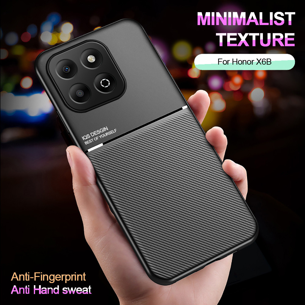 Protective case Honor X6B textured magnetic phone case with full lens ...