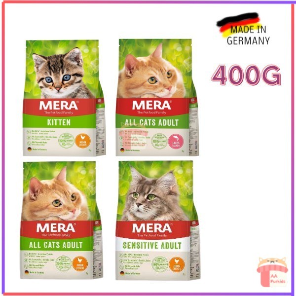 MERA DRY CAT FOOD 400G (KITTEN \ ADULT CHICKEN \ ADULT SALMON\SENSITIVE ...