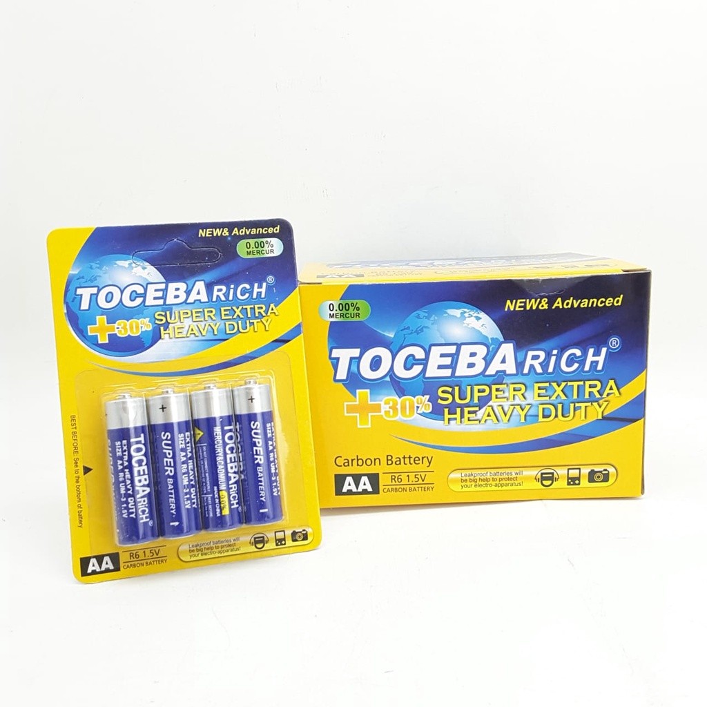 Toceba Rich + 30% Tocebal Super Heavy Duty AA/AAA Battery Batteries ...