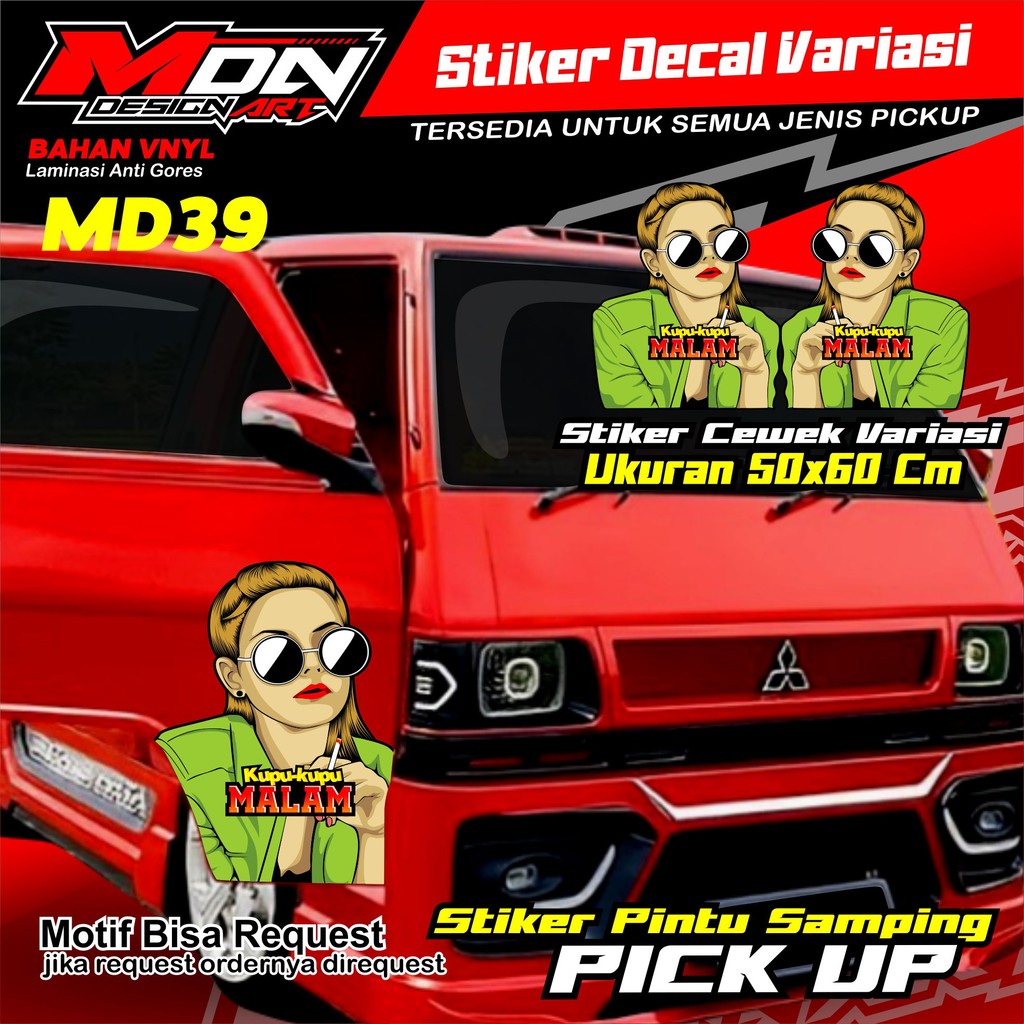 Pick up side door stickers Girl variations SIZE 60X50 cm gran max, L300 ...