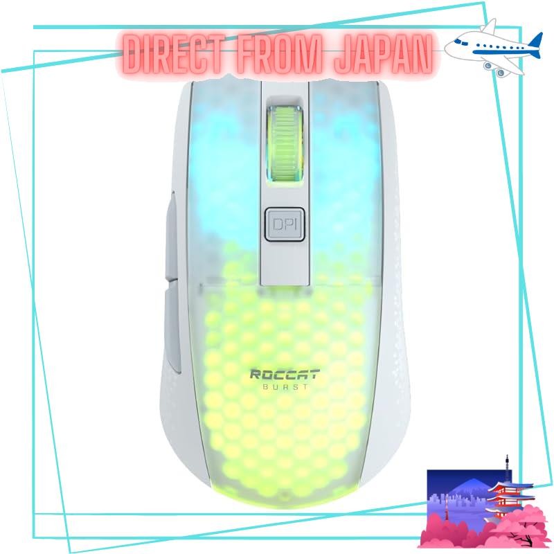 ROCCAT Gaming Mouse Burst Pro Air Wireless 2.4GHz/Bluetooth White ...