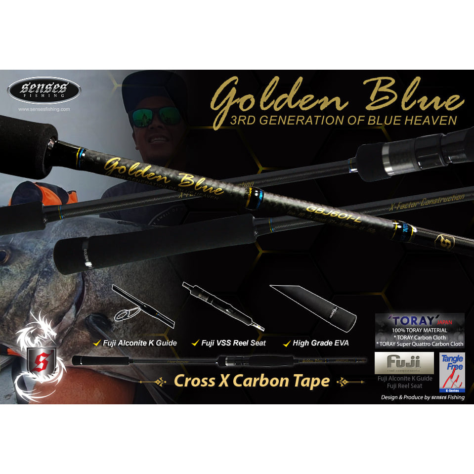 SENSES GOLDEN BLUE LIGHT JIGGING ROD🔥Ready Stock🔥 100% Original🔥 ...