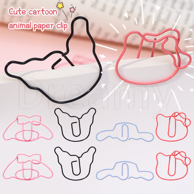 20Pcs Cartoon Animal Paper Clips - Kuromi, Cinnamoroll, Melody, Hello ...