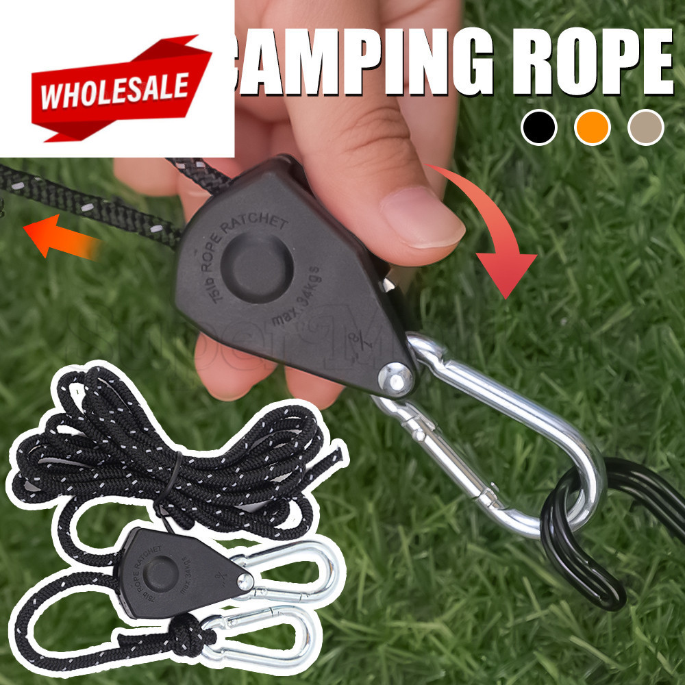 (BC) Camping Tent Rope Tensioner - Adjustable Rope Fixed Buckle ...