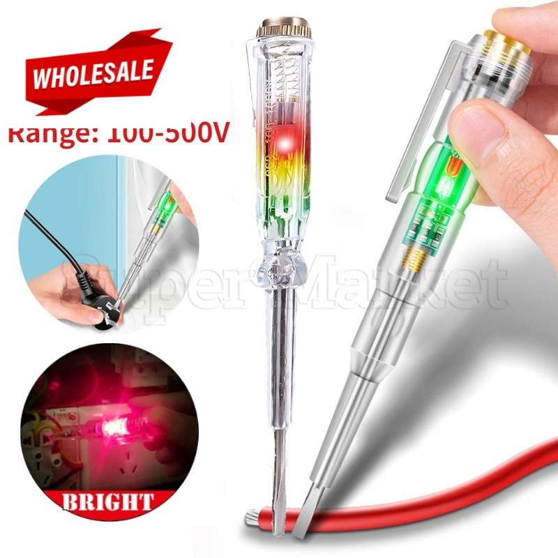 (BC) 100-500V LED Intelligent Voltage Tester Pen Induction Power ...
