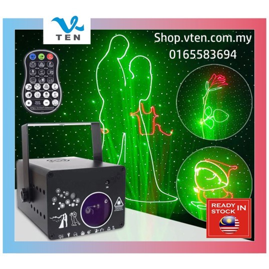 3D Lampu Laser More Than 100 Pattern RGB 3D Laser Ligh Dmx512 Disco ...