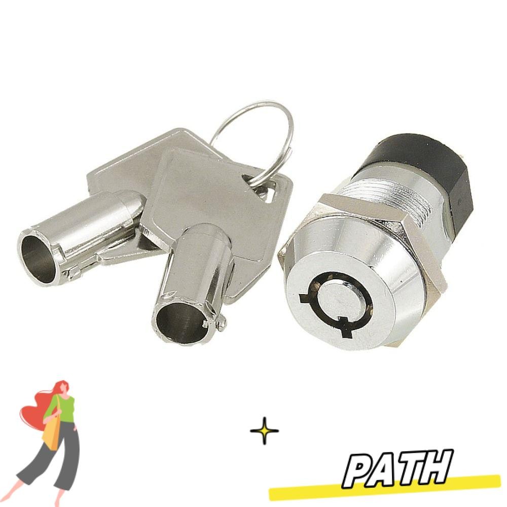 PA-HOME Keylock Switch, 2 Position 4A/125V 2A/250V AC Push Button Switch, Universal 19mm Silver ...