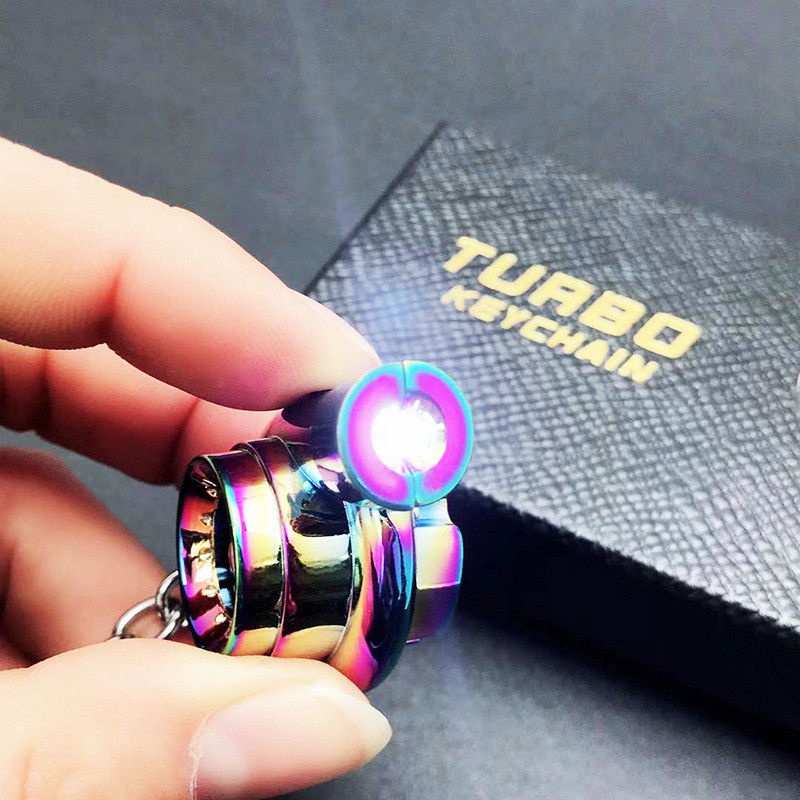Car Turbo Keychain Rainbow Color Auto Car Turbo Sleeve Whistle Turbo ...