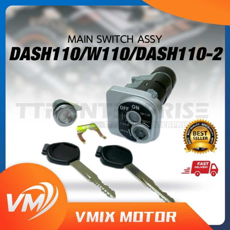 HONDA DASH110 / W110 / DASH110-2 MAIN SWITCH ASSY SUIS SUIZ KUNCI SET ...