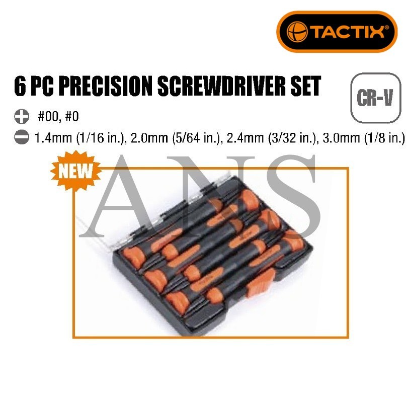 TACTIX 205791 PRECISION SCREWDRIVER 6PC SET | Shopee Malaysia