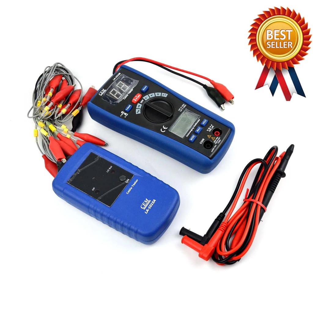 CEM LA-1015 Cable Indentifier Tester Meter Transmitter/Receiver and DMM ...