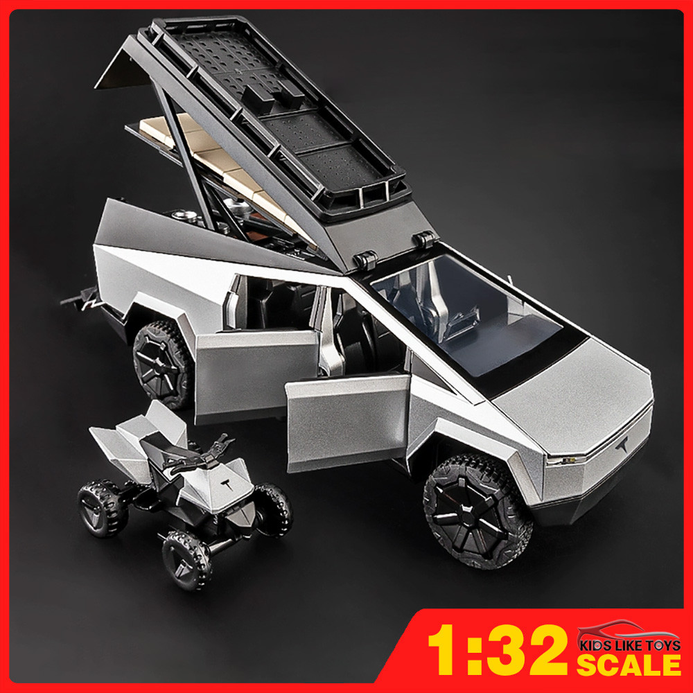 KLT 1:32 Tesla Cybertruck Pickup Touring RV Diecast Model Car Alloy ...