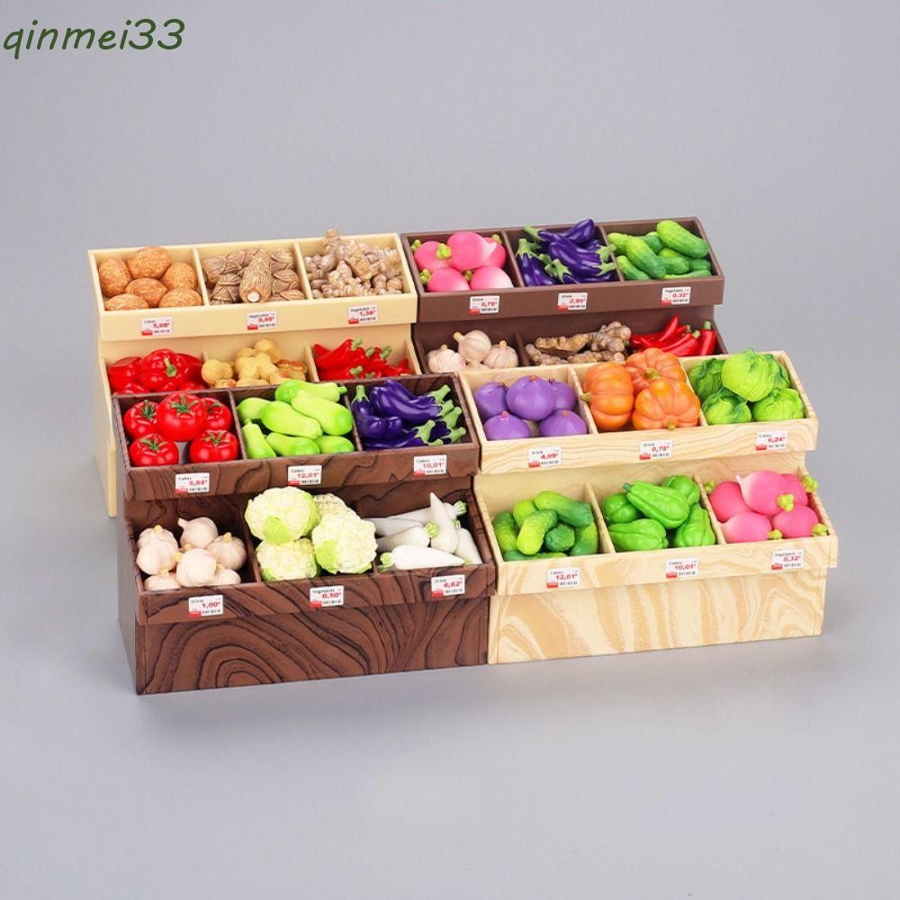 QINMEI Doll Mini Vegetable Rack, Fruit Rack Miniature Furniture ...