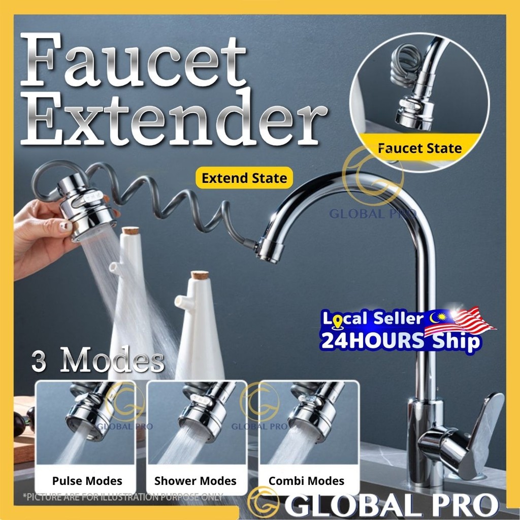 Faucet Extender Kitchen Faucet Sprayer Attachment Movable 360 ...