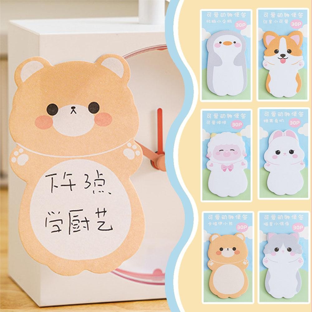 Cartoon Shaped Sticky Notes Cute Animal Note Taking Notes Message And ...