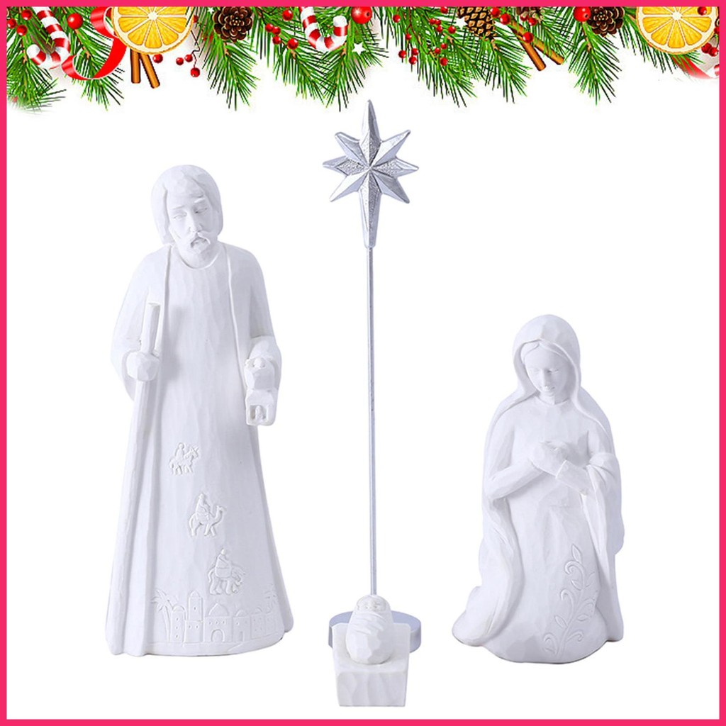 White Nativity Scene Christmas Nativity Scene Nativity Set White ...