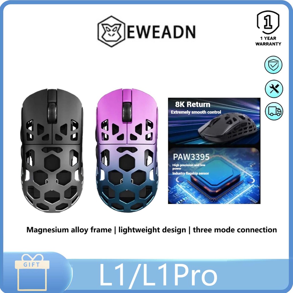 EWEADN L1/L1Pro Magnesium Alloy Mouse Lightweight hollow out esports ...